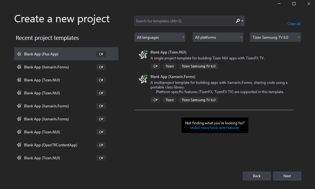 Samsung TV NET App Templates Visual Studio Marketplace
